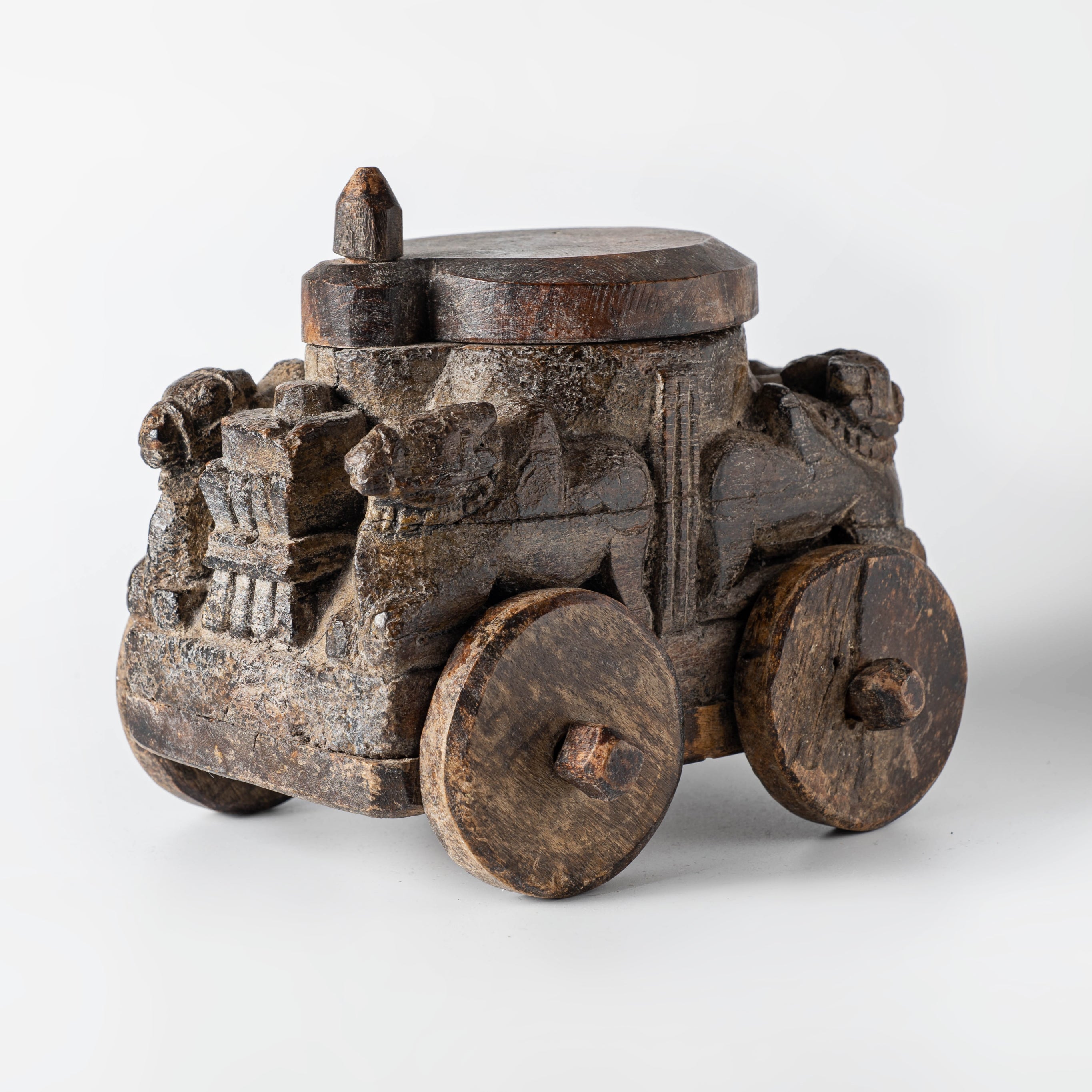Vintage Nandi Vibhooti Box - Brass Sacred Ash Container – The Blue Trunk